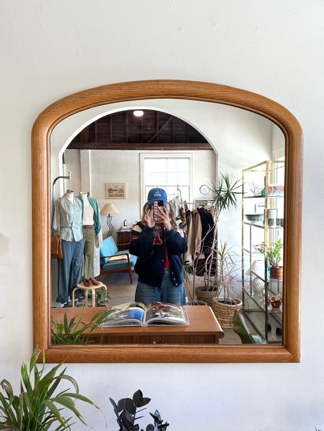 XL Oak Arc Mirror